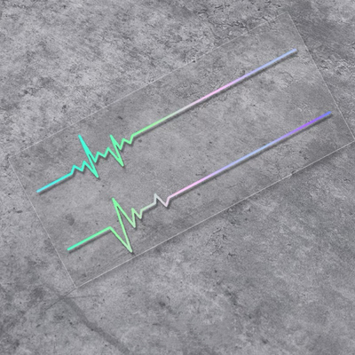 心跳感曲线 heartbeat创意艺术电动摩托车身汽车窗身防水反光贴纸