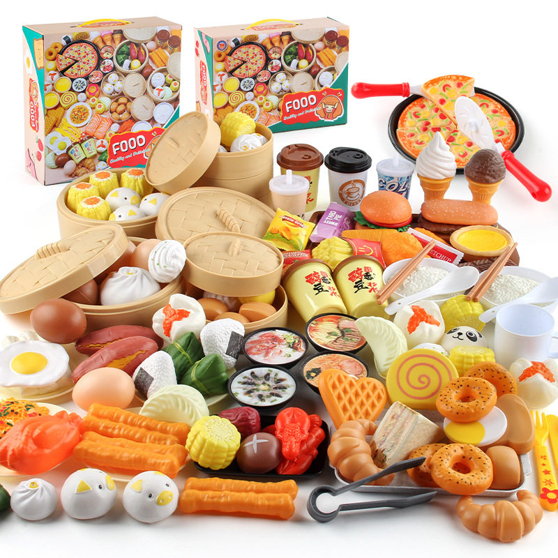 源厂直销 儿童益智仿真厨房食物套装寿司油条汉堡套装过家家玩具