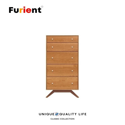 Furient北欧实木 设计师家具 astrid 5 drawers dresser/5抽边柜