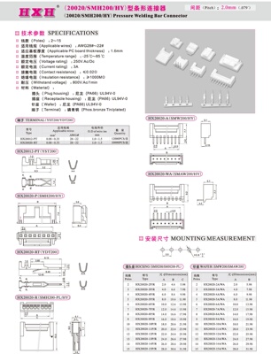 HX20020-R带翅插座红星连接器 条形电工电气方针胶壳尼龙电子元件