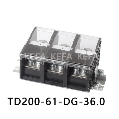 轨道式接线端子 TD200-DG-33.0/36.0 电气性能：150A 600V/1000V