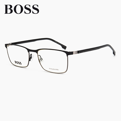 BOSS商务休闲百搭男女方形眼镜架