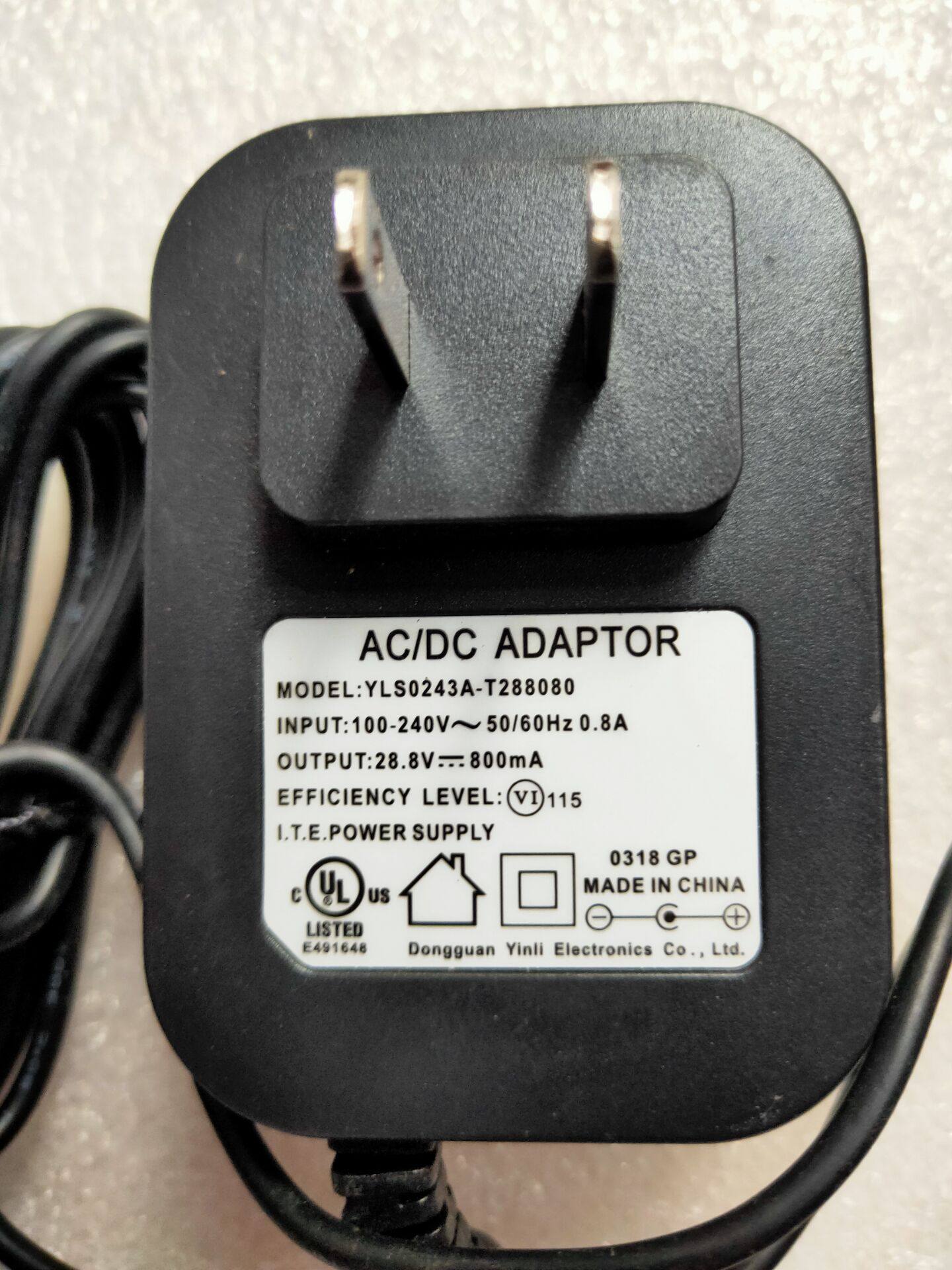 原Shark鲨客吸尘器28.8V800MA电源适配器YLS0243A-T288080充电器