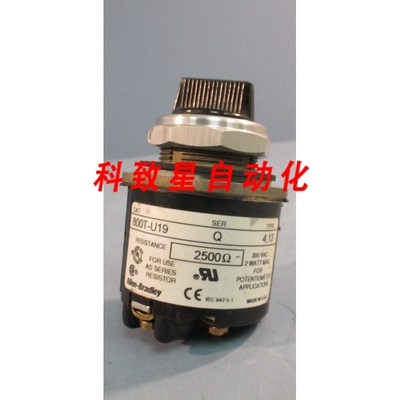 工业配件800T-U19电位器系列Q 30MM 2500-OHMS 2 WATT MAX 300VAC