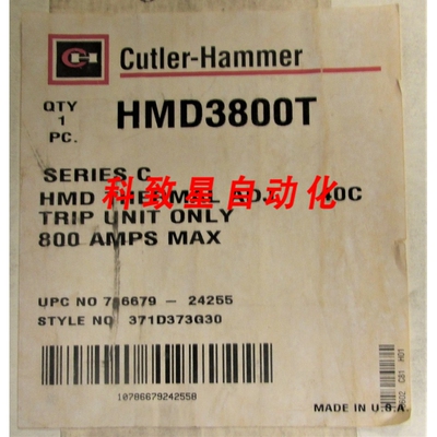 工业配件HMD3800T 800AMP TRIP UNIT 371D373G30 TYPE MD MP HMP
