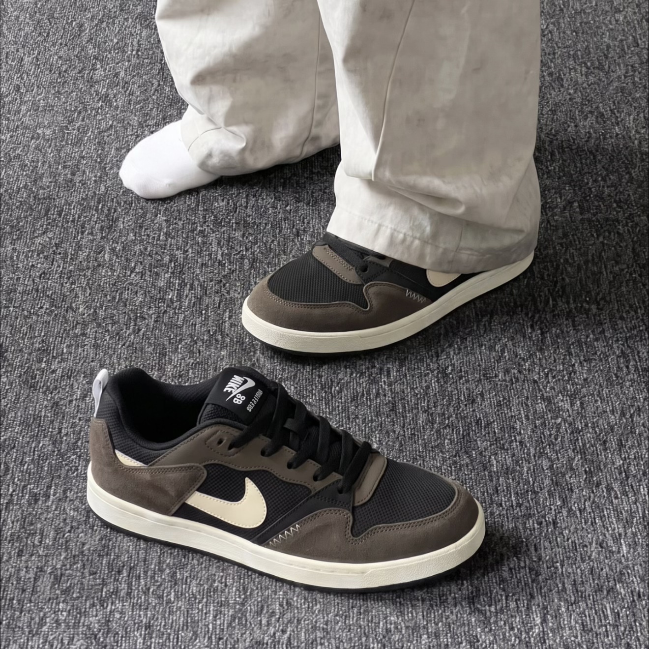 【定制球鞋】耐克NikeSB系列 摩卡棕 美拉德复古男子低帮休闲板鞋