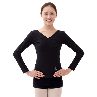 TING陈婷舞蹈服 舞蹈长袖上衣女宽松舞衣舞蹈修身练功训练服成人