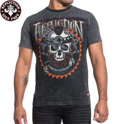 美国本土潮牌男款印花短袖T恤