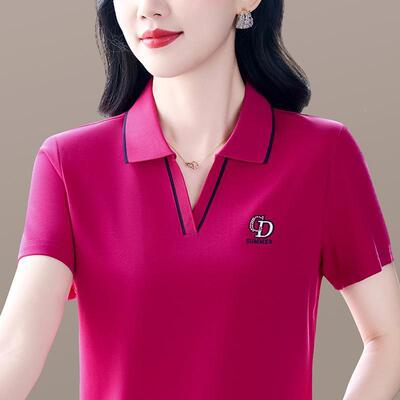 季时尚短袖夏恤女流计宽松显瘦潮百搭14-656休闲设上衣