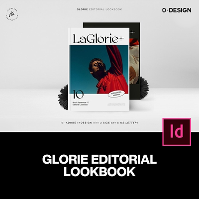 现代创意时尚简约图文作品集Lookbook杂志画册排版设计素材id模板