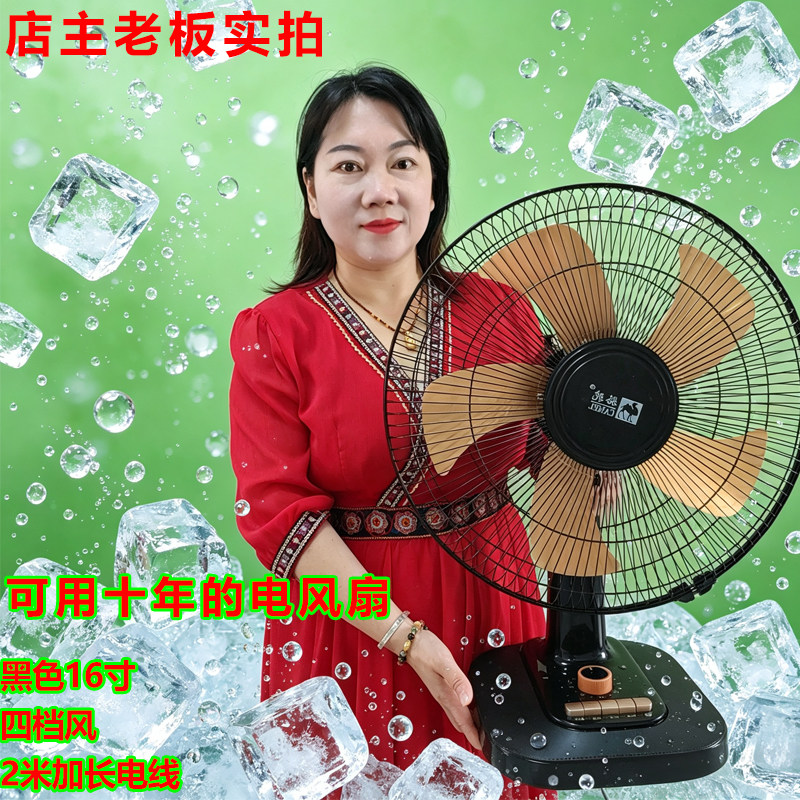 骆驼电风扇落地扇超静音鸿运扇立式遥控定时节能转页扇办公室强力