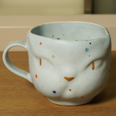 零星库存清仓MeowMoon猫猫月亮不规则咖啡杯盘手工作家器景德镇瓷