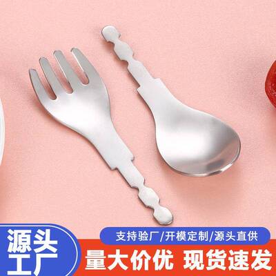 16 Stainless Steel Kidsren's Fork and Spoon Tableware