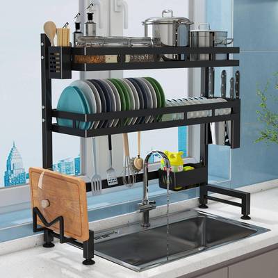 Kitchen Sink Drain Rack Storage Rack Countertop Bowl and