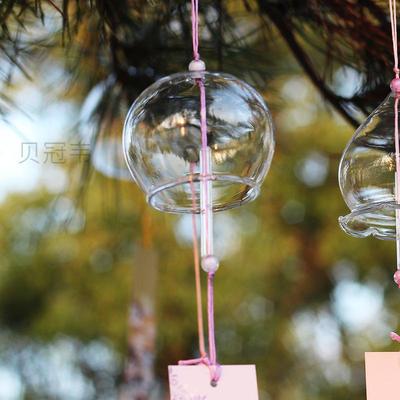 Transparent glass wind chimes scenic spot scene layout