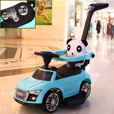 Children's swing car scooter anti-rollover pulley 1-3 years