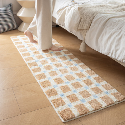 Bedside blanket, Korean cream style thick plush carpet沙发毯