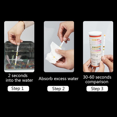 极速Aquarium Test Strip 50 Strips Pack Fish Tank Testing Kit