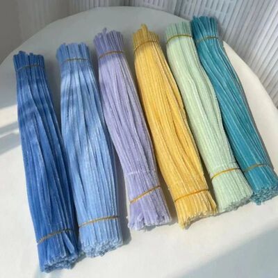 100Pcs Pipe Cleaners Craft,Chenille Stem Fuzzy Sticks Craft