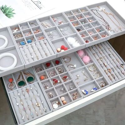 Velvet Jewelry Display Stackable Exquisite Jewellery Holder