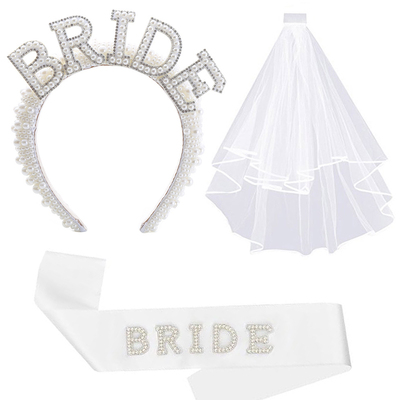 夏季纯白珍珠新娘派对