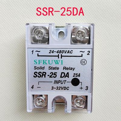 SFKUWI单相固态继电器SSR-25DA 24-380VAC input3-32VDC Solid