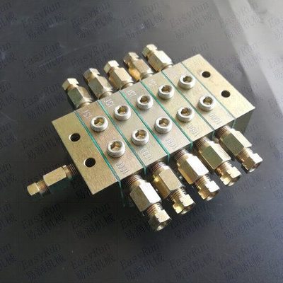 JPQ1型14个出口油脂分油器 片式递进式分油器 分配器 黄油分油器