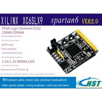 XILINX SPARTAN6 XC6SLX9V2.0 fpga开发板 FPGA视频图像开发板