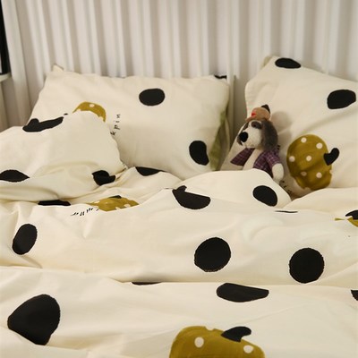 简约风可爱时尚少女全棉纯棉被套单件150x200x230厘米被罩单双人