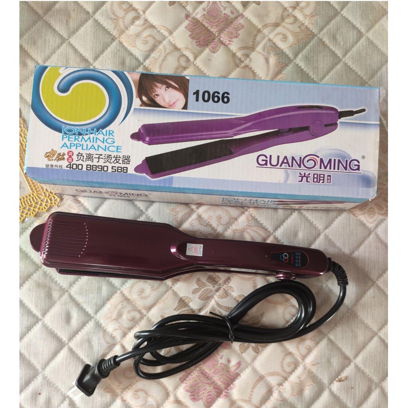 光明调温美发拉直卷两用玉米粒夹板陶瓷面板烫发器直发梳卷发棒