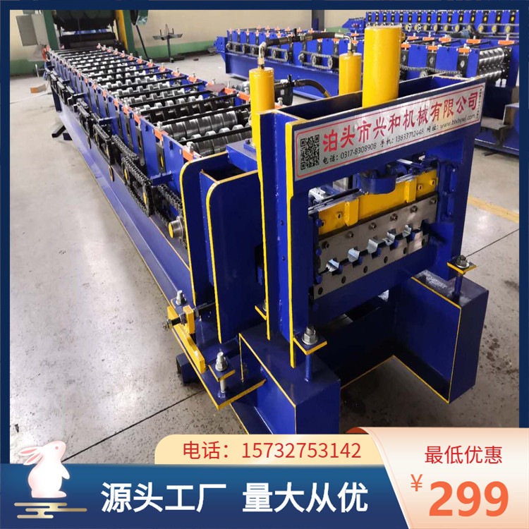 建筑钢跳板生产线 400/500可调节脚踏板设备