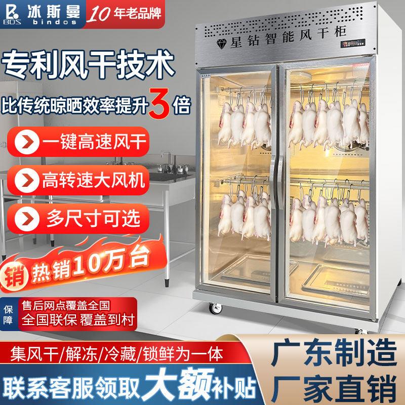 冰斯曼商用风干柜 晾鸭烧鹅熟食风干机 智能双门三门晾胚柜