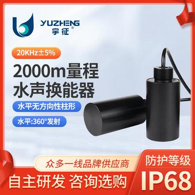 23KHz水平无方向性柱形水声换能器DYW-23-G超声波流量计探头