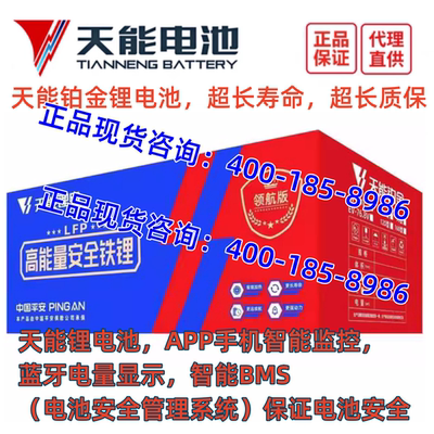 天能锂电池60V72V50AH磷酸铁锂
