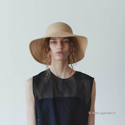 matureha大帽檐编织遮阳草帽