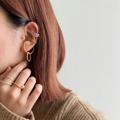 小众设计师风格仿古花边耳环