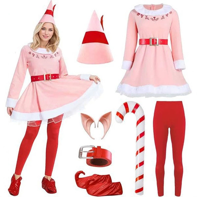Adult Female Elf Christmas Luxury Costume Party Role Playing