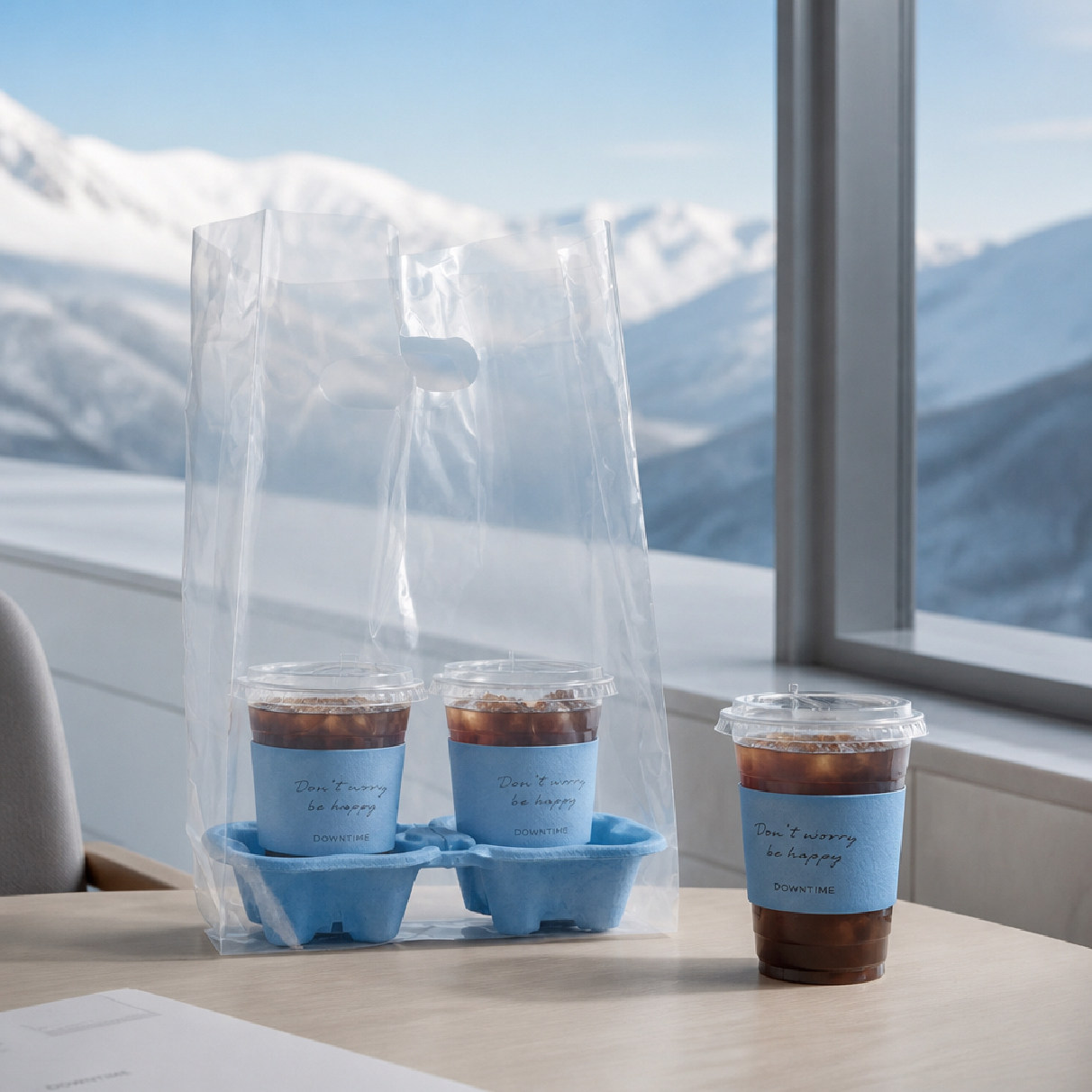 【打包塑料袋】一次性打包袋奶茶咖啡饮品外卖便携加厚单双杯袋