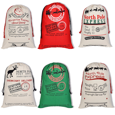 圣诞老人北极邮戳包裹礼物袋