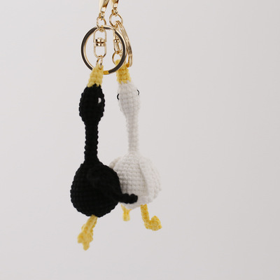 New Wool Knitting Swan Pendant Lying Flat Goose Hand