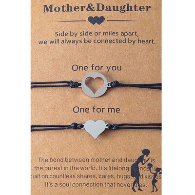 Mothe Daughte Bacelets Mommy and Me Heat Matching Bacelet