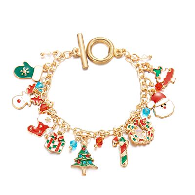 Cute Chistmas Seies Santa Claus e Elk Pendant Bacelets fo