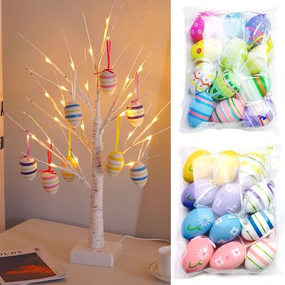 Easter LED Birch Light e DIY Decorations for Home Table