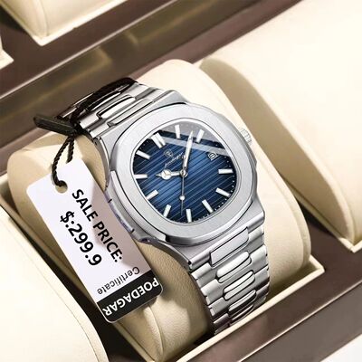 POEDAGAR Luxury Brand Men's Quartz Wristwatch Stainless