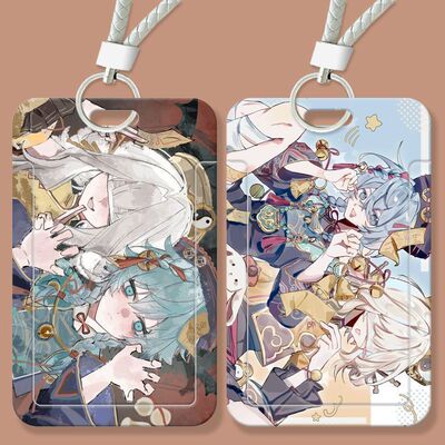 超然阿念莉莉卡通学生滑盖卡套饭卡公交卡身份证保护门禁校园卡