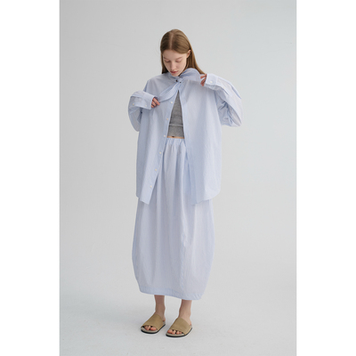 MAISON CECILE 高支全棉柔软舒适立裁优雅花苞蓬松气质半身裙