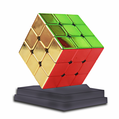 圣手电镀三阶魔方磁力版专业比赛速拧顺滑儿童益智玩具送礼物