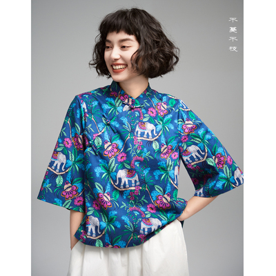 不蔓不枝改良上衣中式文艺复古