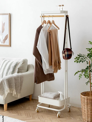 Sylph日式衣架活动衣架落地式衣架卧室房间储物架窄衣架