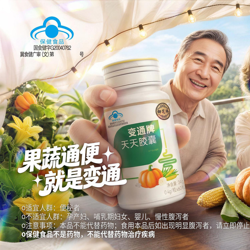 御芝林变通牌天天胶囊60粒适用于便秘者通便正品